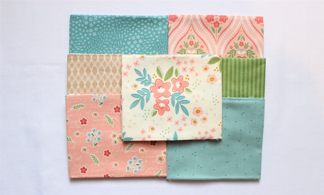 Cream Floral Fabric Bundle / Floral Fabric / Vintage Fabric / Primrose ...