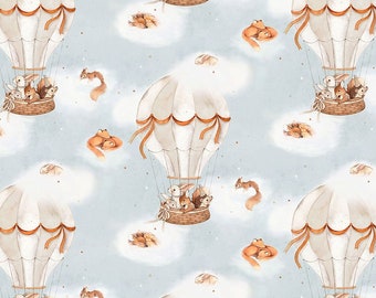 Blue Watercolor Fabric Watercolor Fawn // Blue by Littlearrowdesign ...
