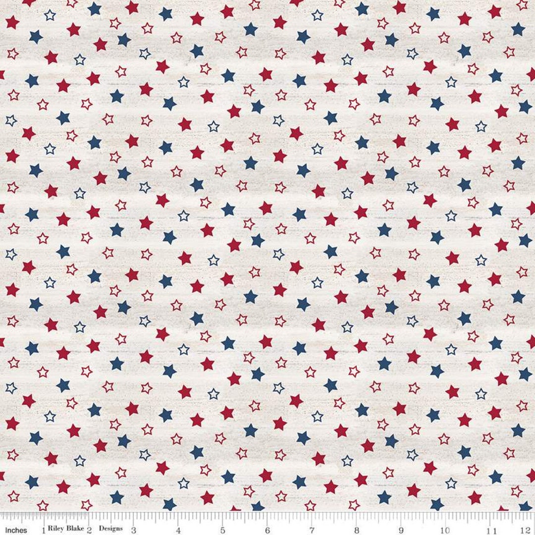 Cream Stars Fabric / Star Fabric / Let Freedom Soar / Riley Blake ...