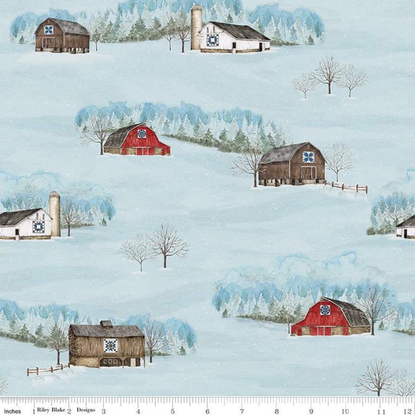 Riley Blake Winter Barn Quilt Fabric - Etsy