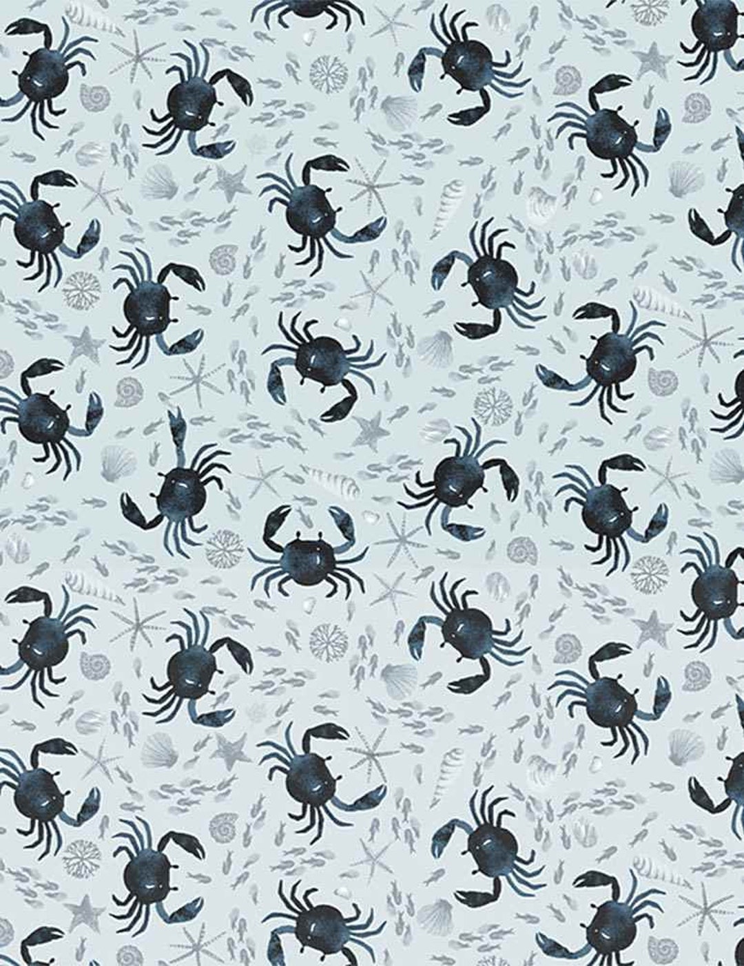 Oh Crab / Crab Fabric / Nautical Fabric / Ocean Fabric / Beach - Etsy