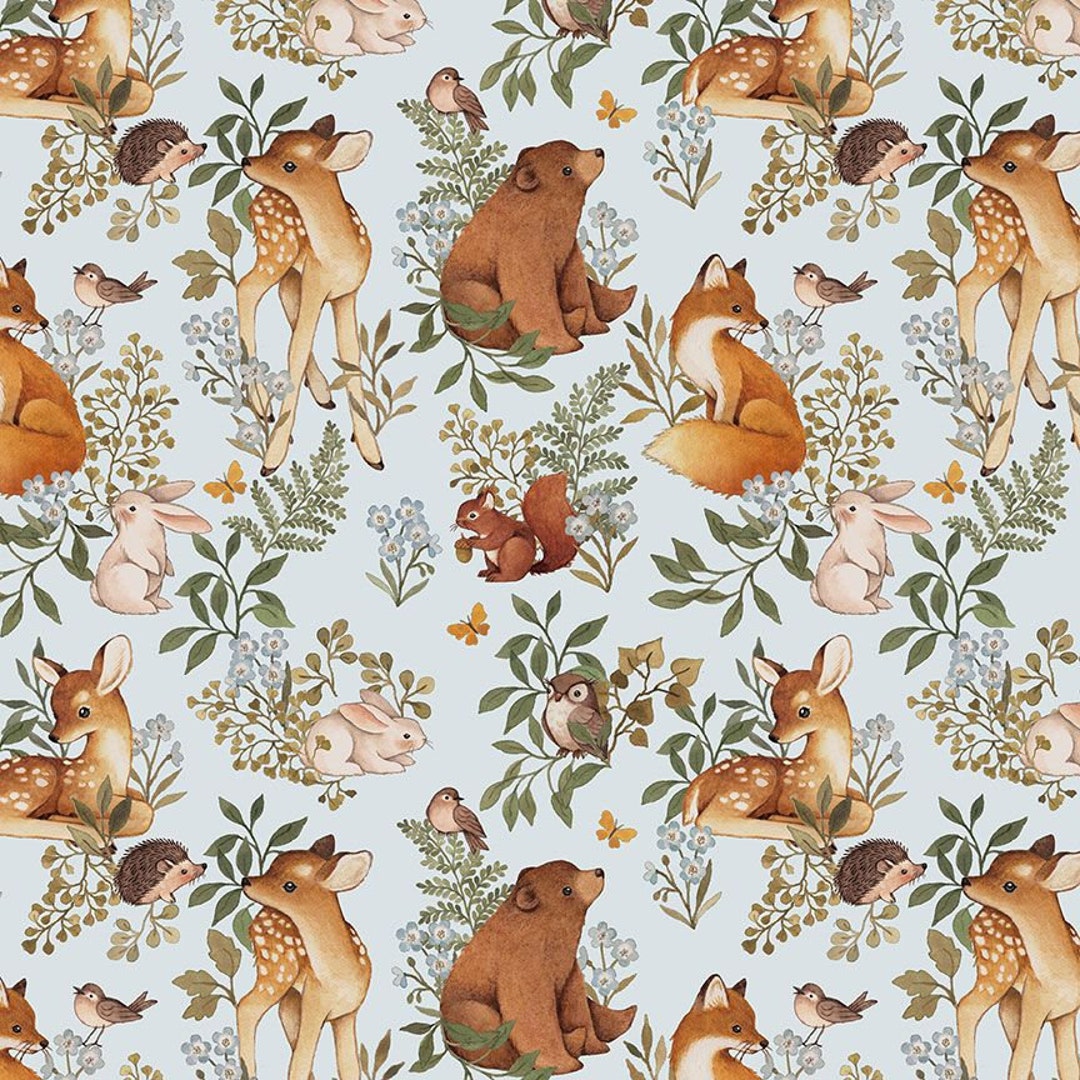 Forest Dreams Main Fabric / Woodland Fabric / Deer Fabric / Forest ...