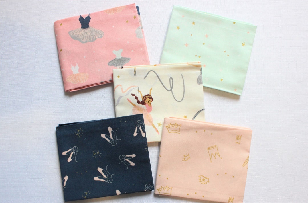Pink Ballerina Fabric Bundle / Ballet Fabric Bundle / Music Box / Riley ...