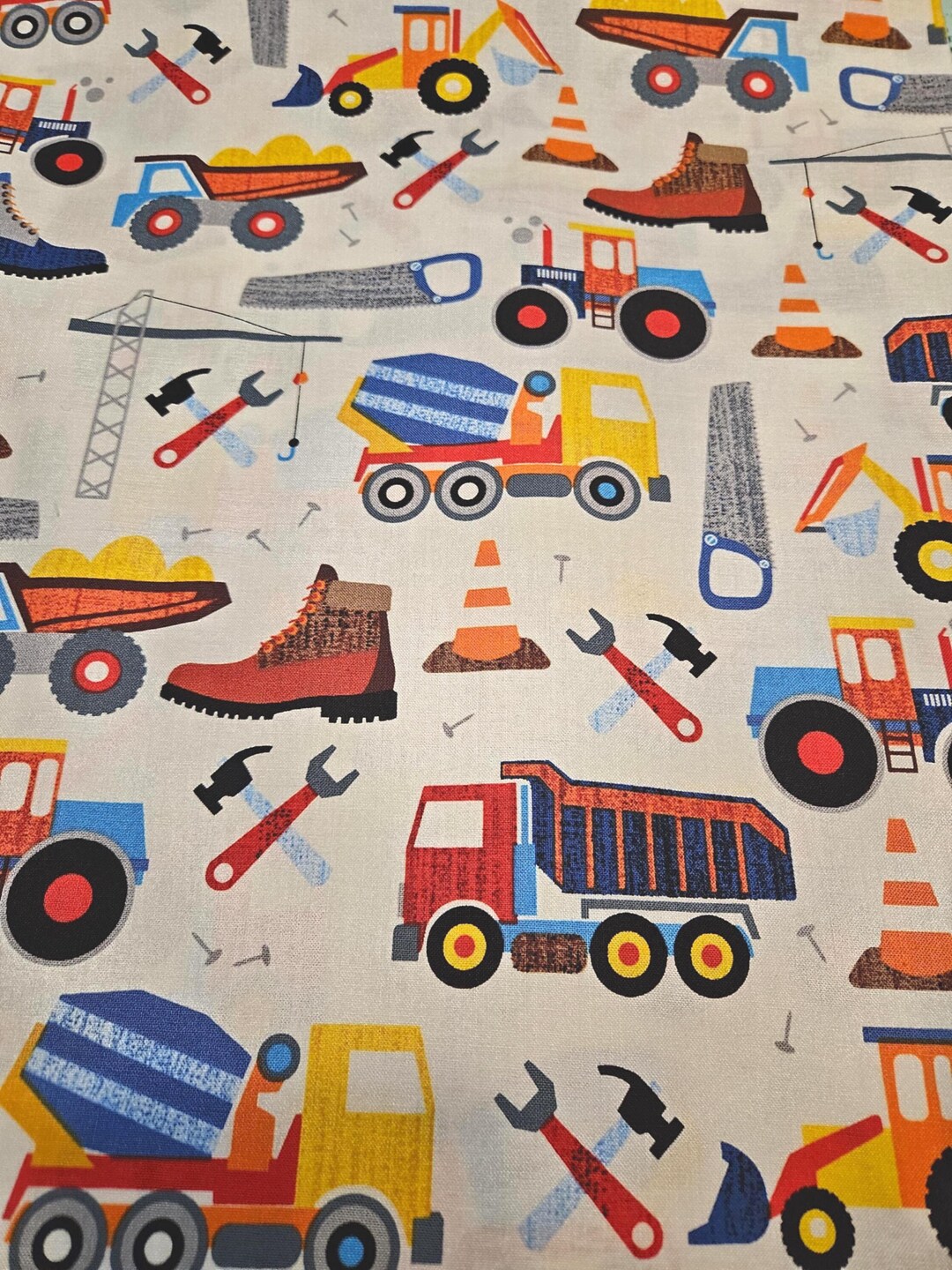 Construction Fabric / Work Zone Collection / Wyndham Fabrics - Etsy
