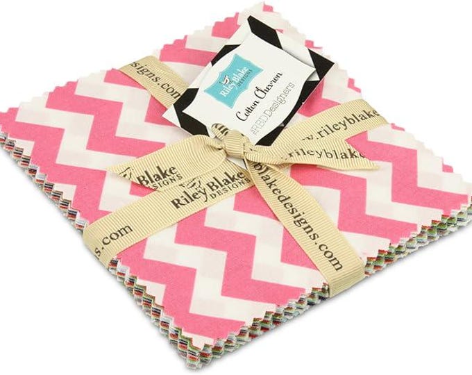Small Chevron Charm Pack / Chevron Fabric / Rainbow Chevron Fabric ...