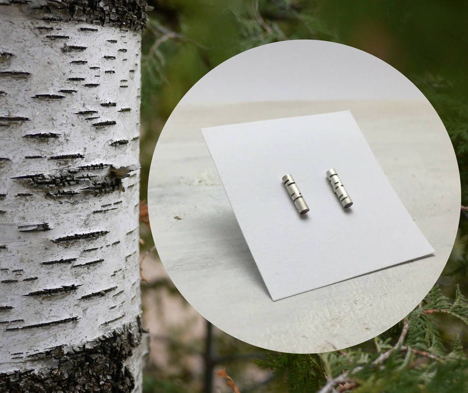 White birch earrings store