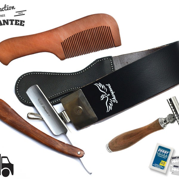 Straight Edge Razor and Strop - Etsy