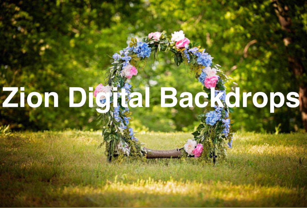 Floral Hoop Digital Backdrop - Etsy