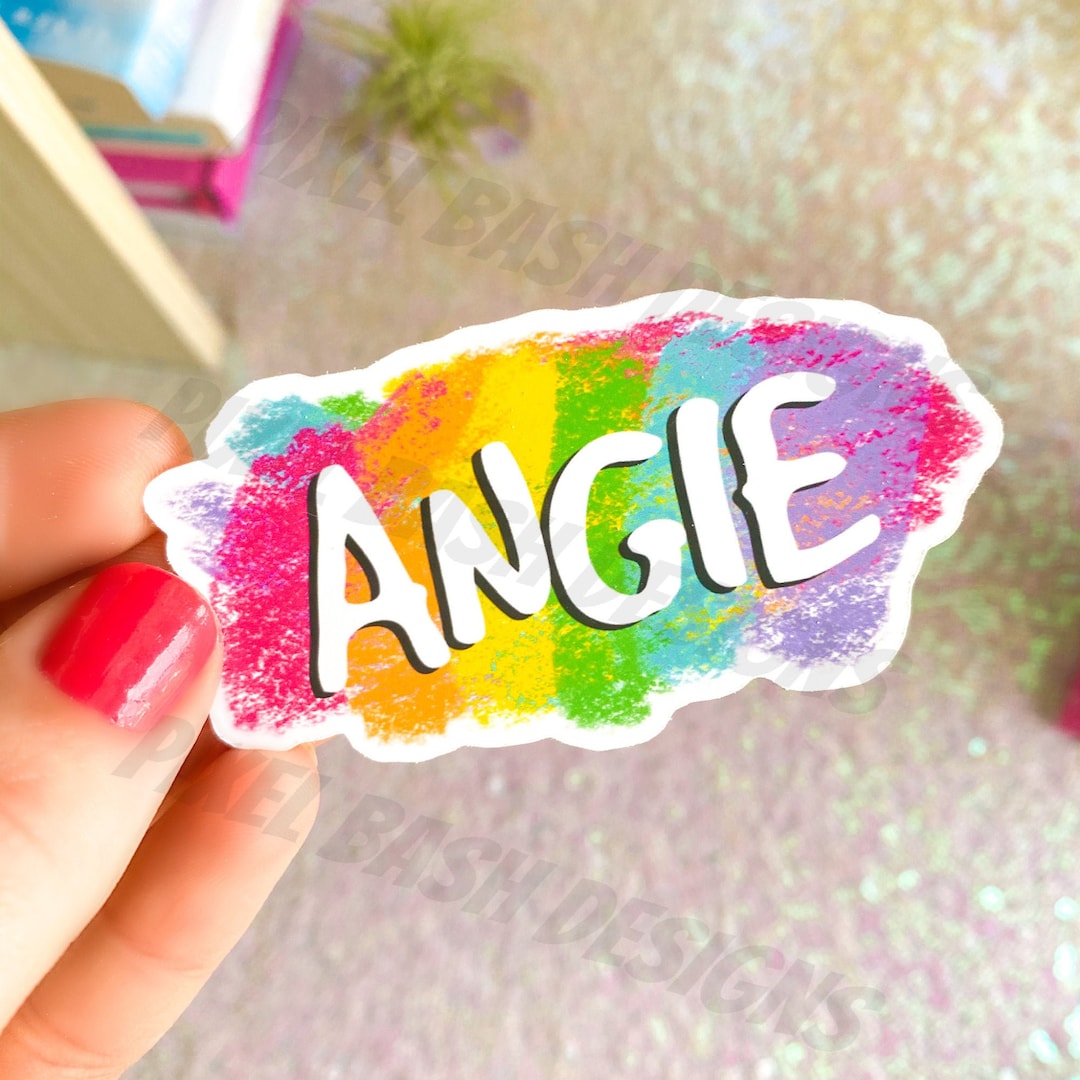Chunky Funky Name Sticker Chunky Bright Crayon Texture - Etsy.de