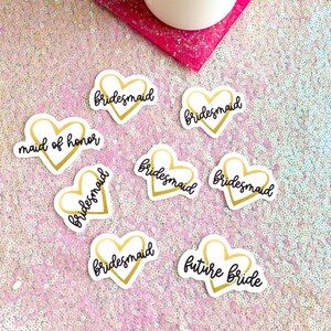 Wedding Party Stickers| Vinyl,water Resistant,die-cut Sticker ...