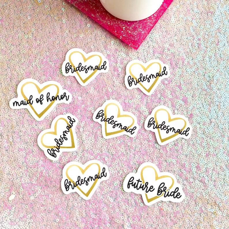 Bridesmaid Vinyl Sticker | Wedding Party Favor - Etsy