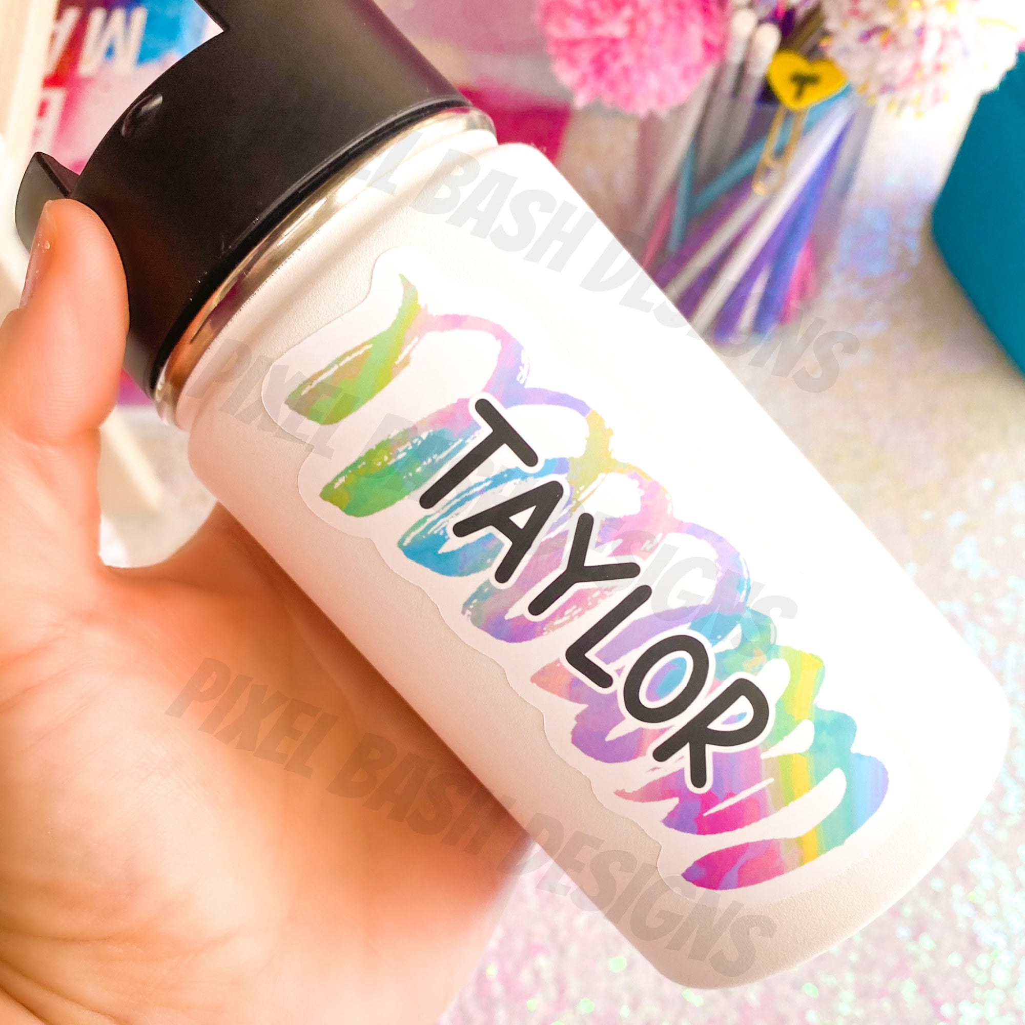 Personalized Scribble Name Sticker Water Resistant or | Etsy