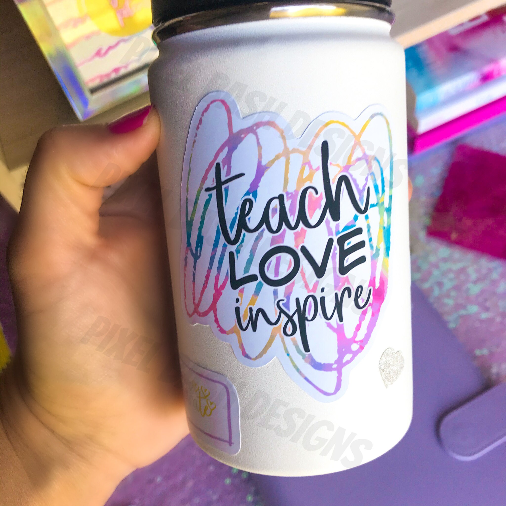 Teach Love Inspire Water Resistant Vinyl Die-Cut | Etsy