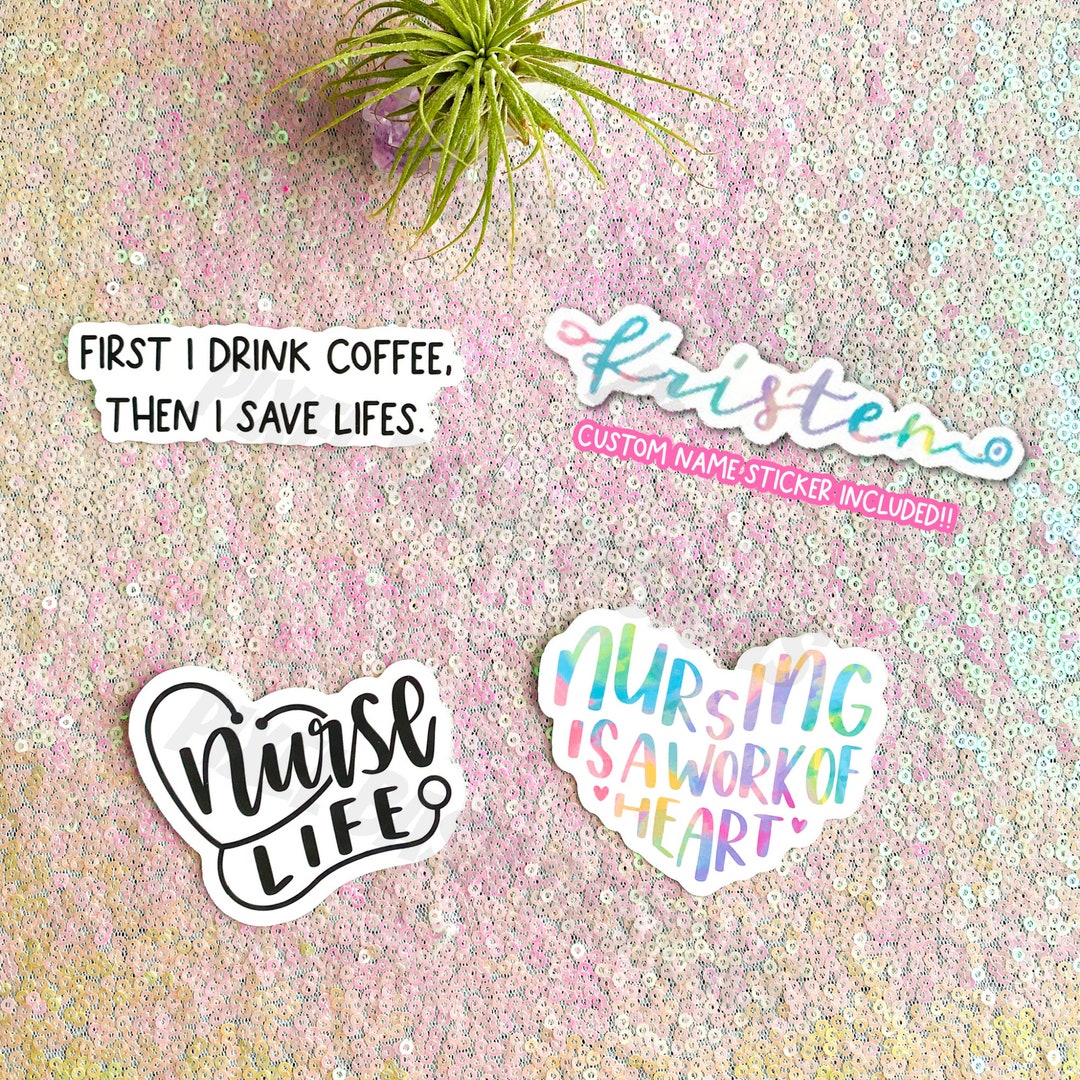 Nurse Sticker Pack Vinyl,water Resistant Waterproof, Die-cut Sticker ...