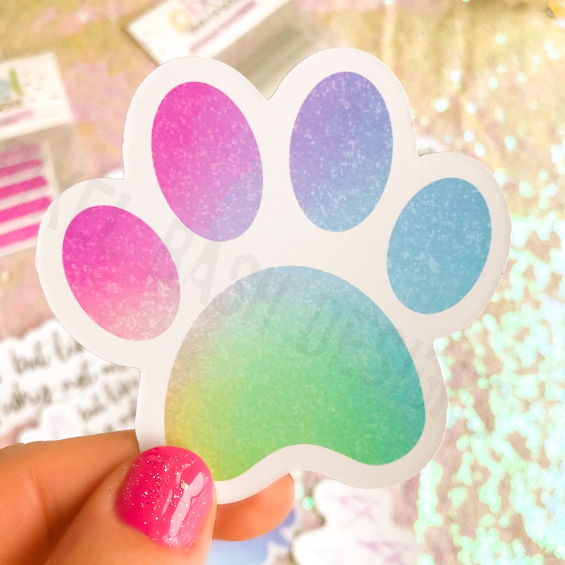 Dog/cat Paw Print Vinyl Die-cut Sticker With or Without Custom - Etsy