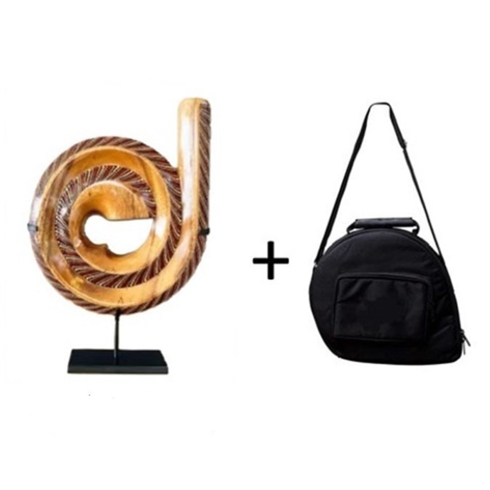 Spiral DIDGERIDOO Travel Didge. FREE Carry Bag & Display Stand ...