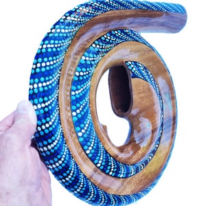 Spiral DIDGERIDOO Travel Didge. FREE Carry Bag & Display Stand ...