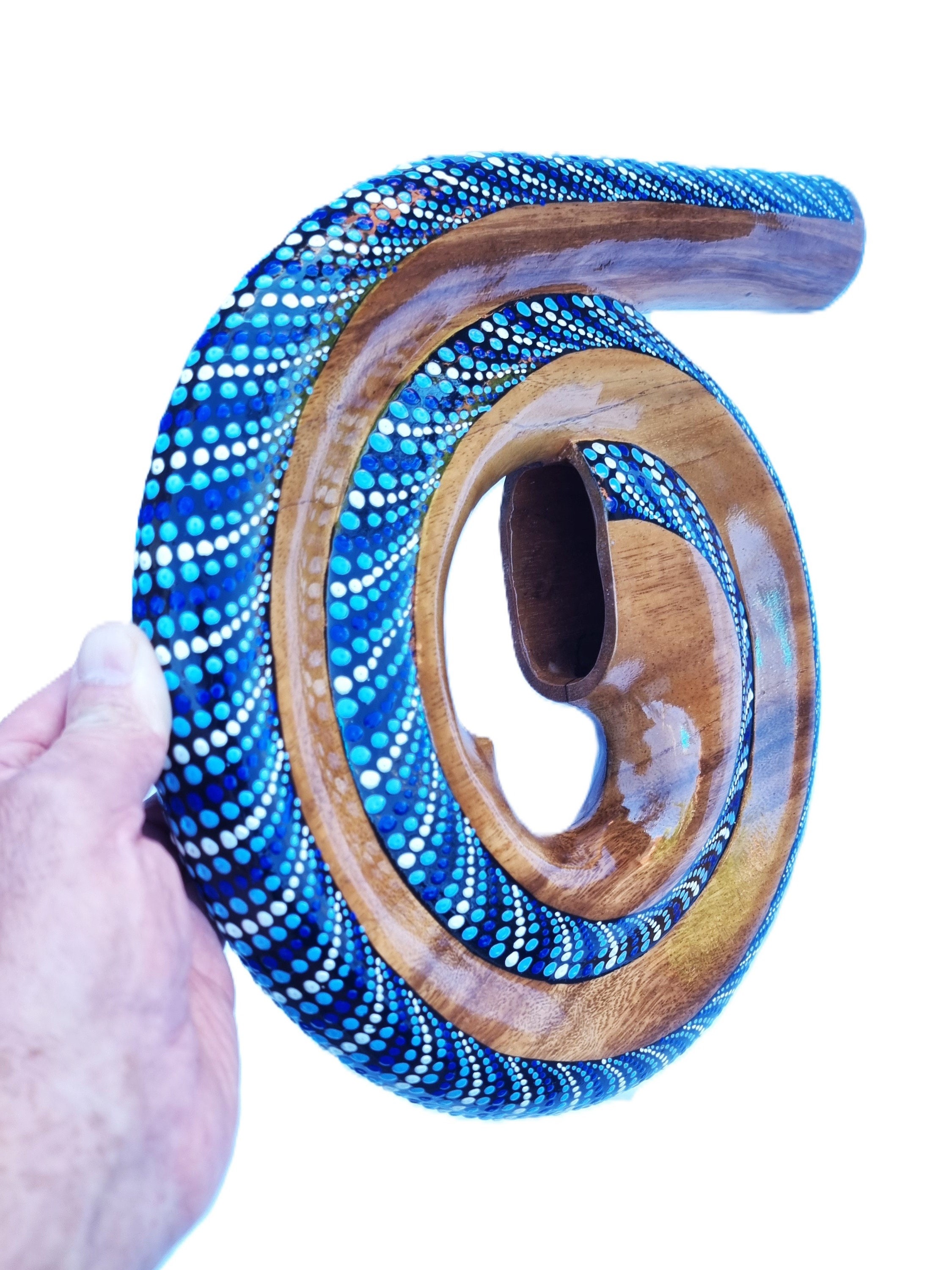 Spiral DIDGERIDOO Travel Didge. FREE Carry Bag & Display Stand ...