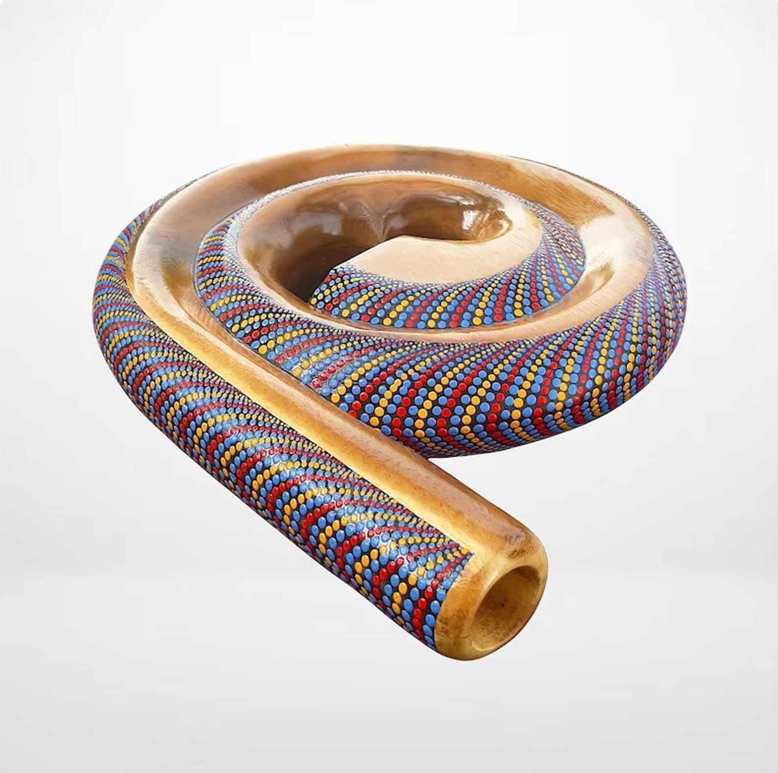 Spiral DIDGERIDOO Travel Didge. FREE Carry Bag & Display Stand ...