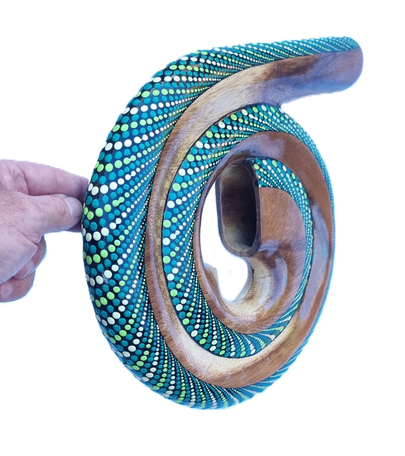 Spiral DIDGERIDOO Travel Didge. FREE Carry Bag & Display Stand ...