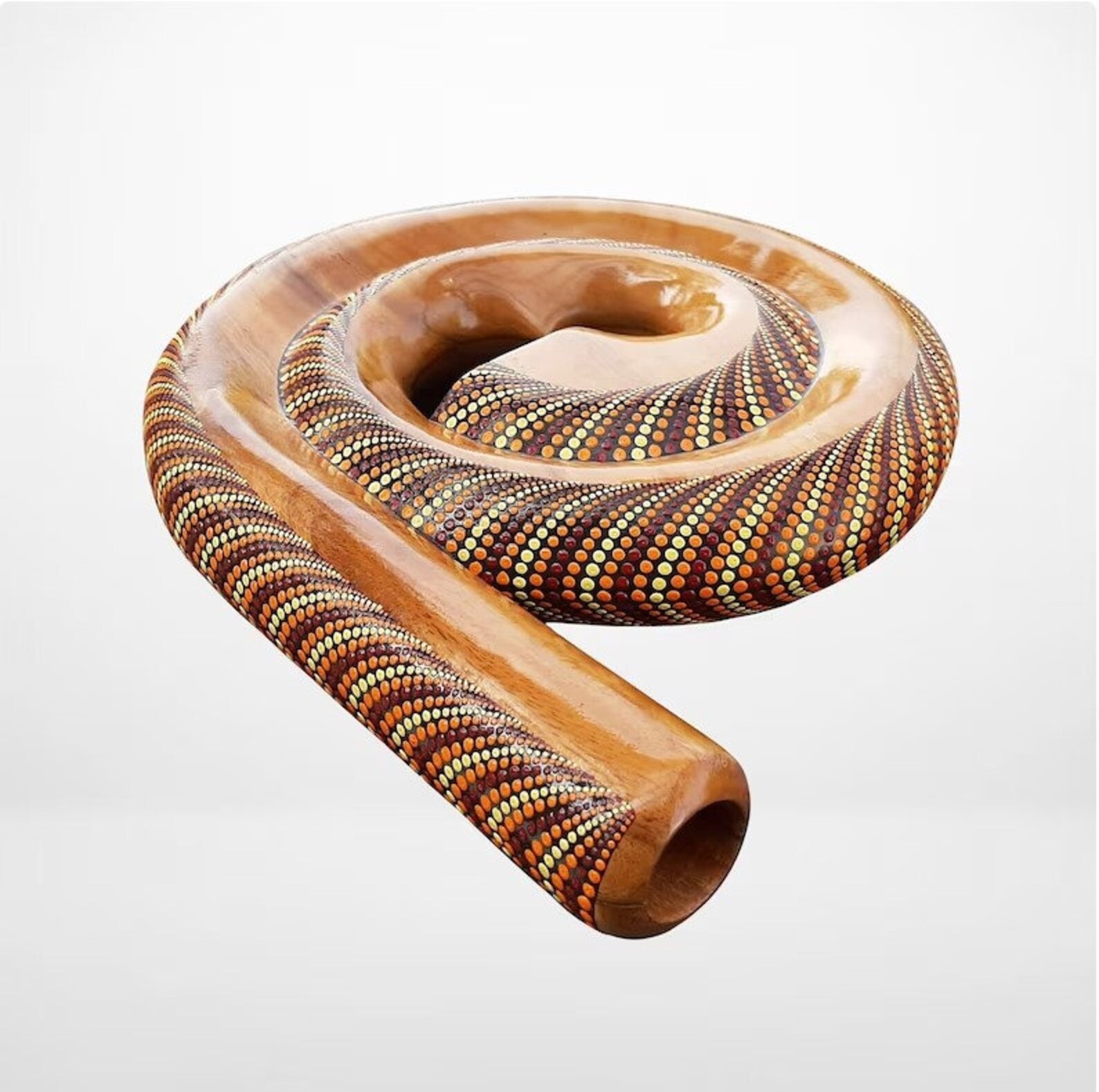 Spiral DIDGERIDOO Travel Didge. FREE Carry Bag & Display Stand ...