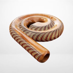 Spiral DIDGERIDOO Travel Didge. FREE Carry Bag & Display Stand ...