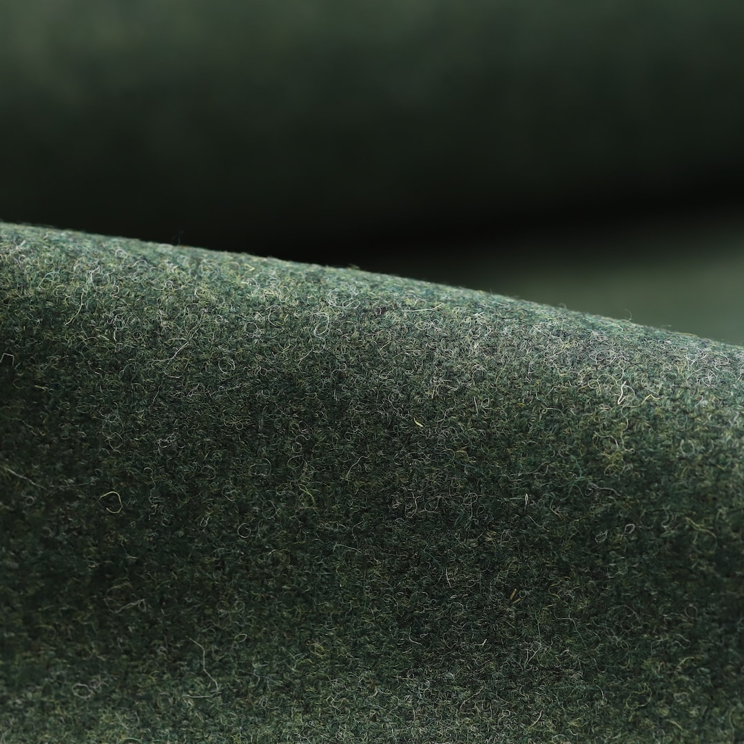 Forest Green Mix 100% Wool Tweed Fabric UK Made Cloth **sold by the ...