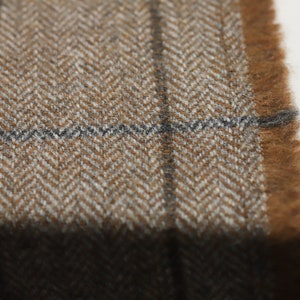 Woodland Windowpane 100% Wool Tweed Fabric UK Made Cloth **sold by the ...