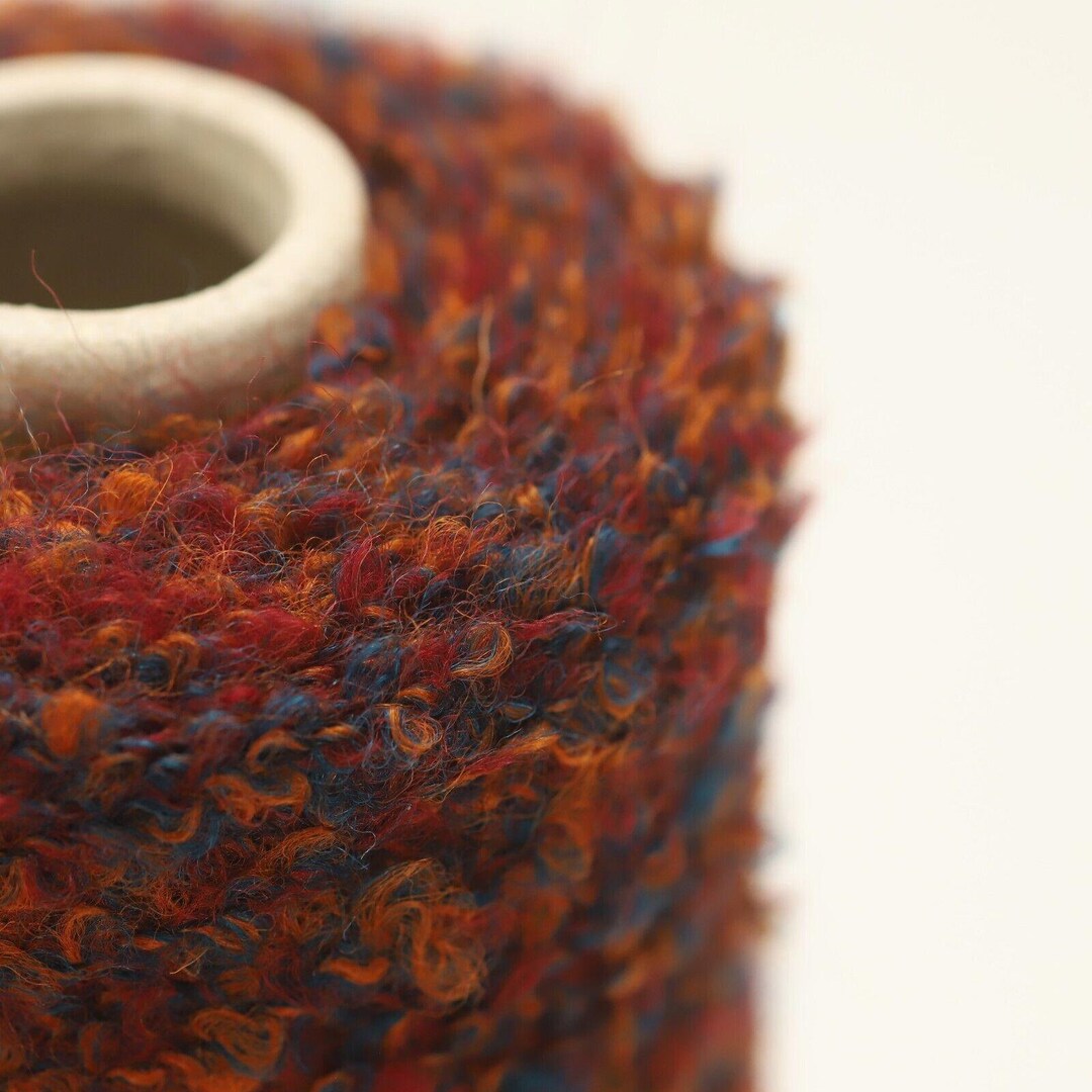 350g Boucle Wool Cone Yarn Weaving Craft Fibre 12WPI Autumn Mix - Etsy