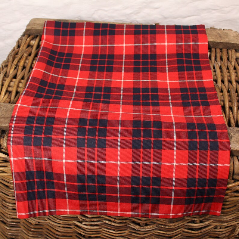 Hamilton Red Modern Scottish Tartan Fat Quarter 75CM x | Etsy