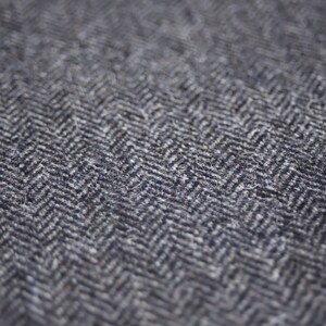 Black Herdwick 100% Wool Tweed Fabric UK Made Cloth sold by the Half ...