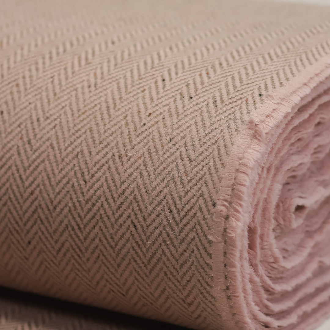 Rose Pecan Flecked 100% Wool Tweed Fabric UK Made Cloth sold by the ...