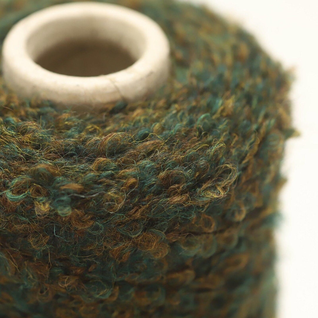 350g Boucle Wool Cone Yarn Weaving Craft Fibre 12WPI Forest Mix - Etsy
