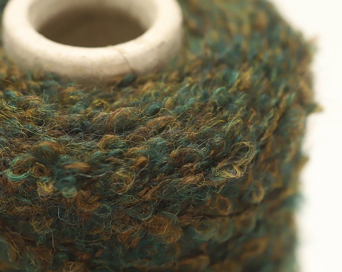 350g Boucle Wool Cone Yarn Weaving Craft Fibre 12WPI Forest Mix - Etsy