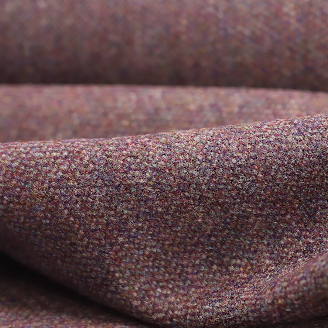 Mottled Heather 100% Wool Tweed Fabric UK Made Cloth **sold by the Half ...