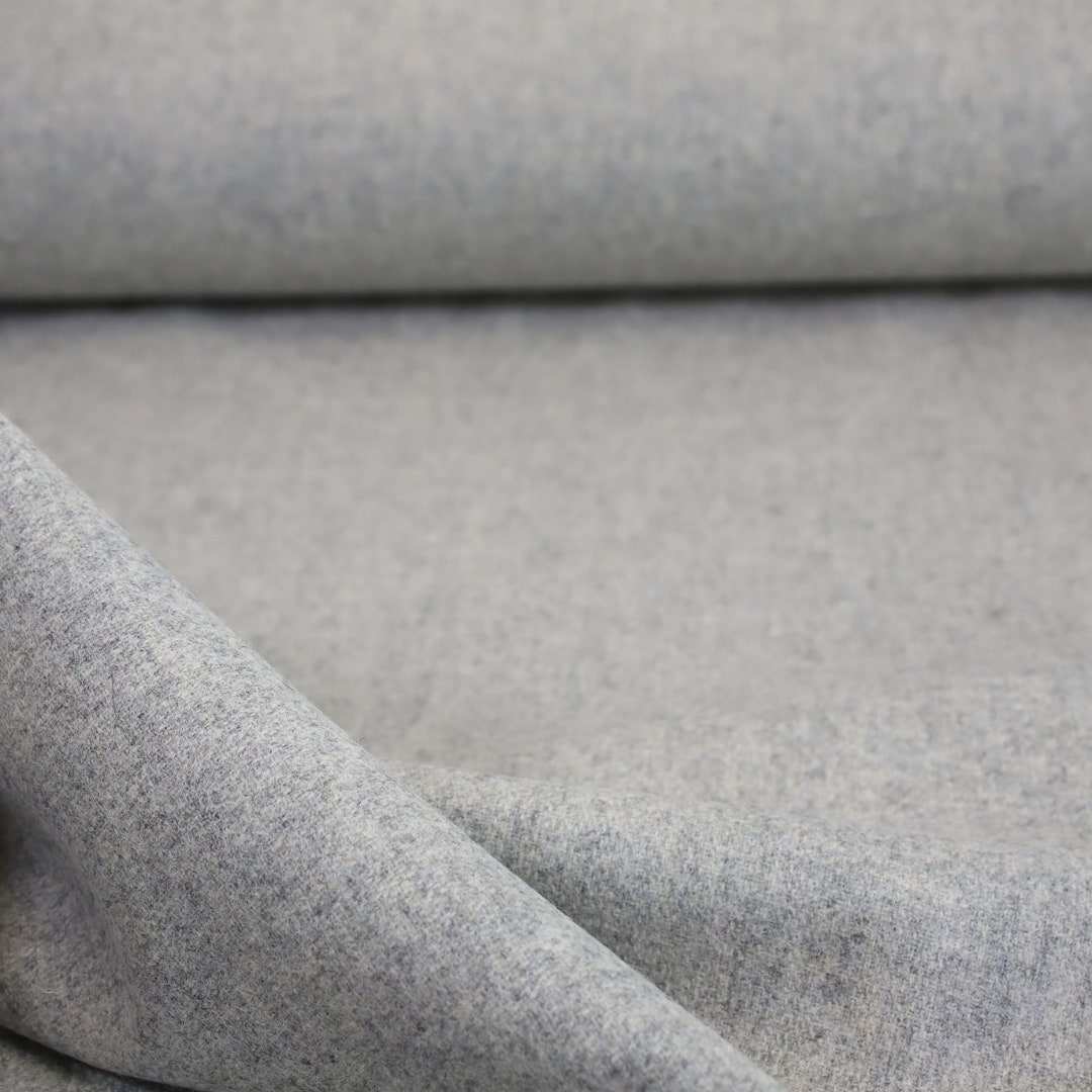 Light Grey Mix 100% Wool Tweed Fabric UK Made Cloth sold by - Etsy