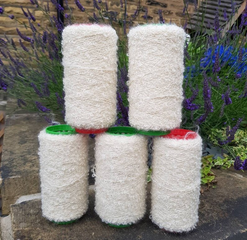 1KG Cone Ends Mohair Loop Yarn Hand Weaving Crochet Ecru - Etsy UK
