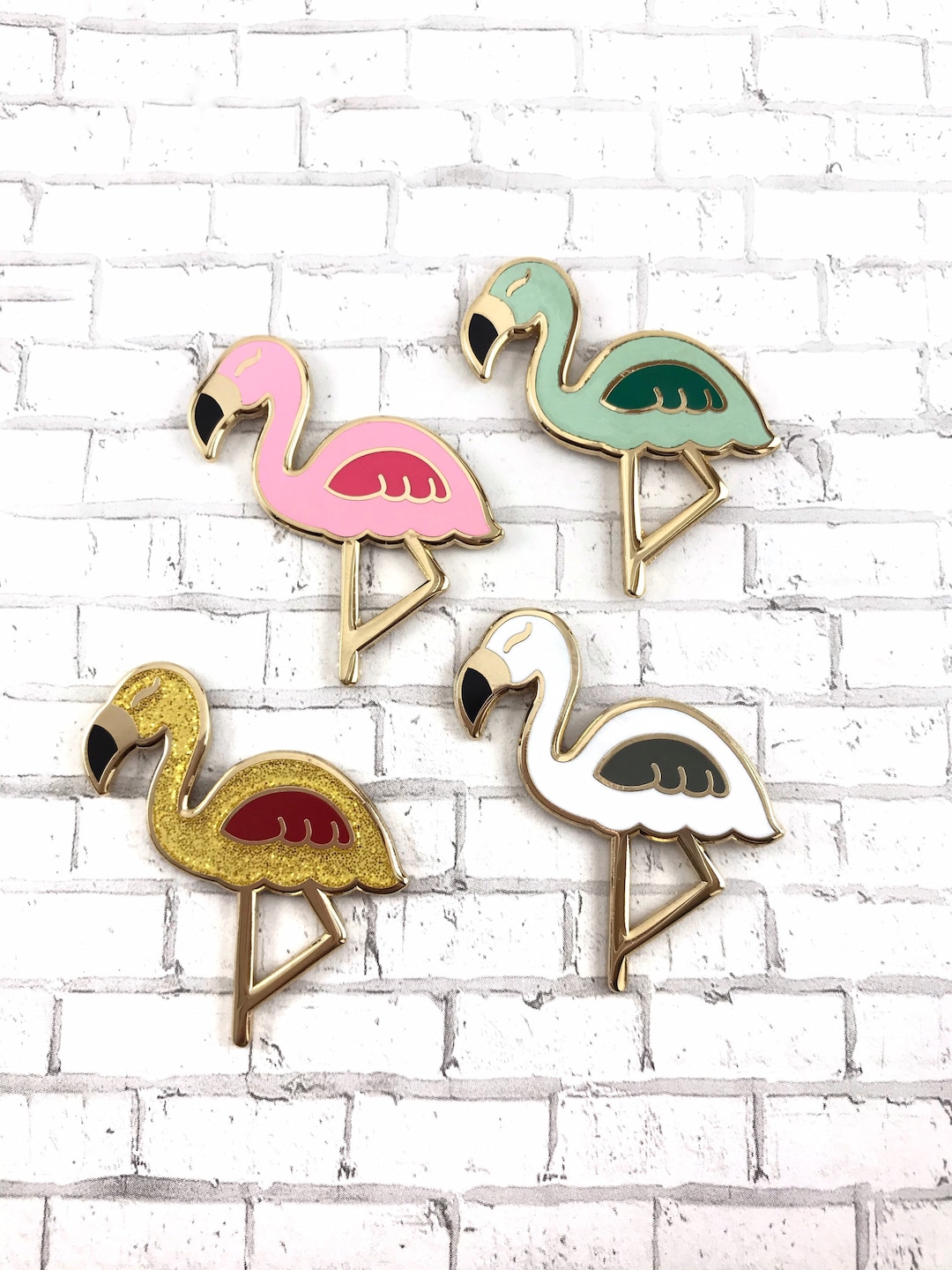 Flamingo Lapel Pin - 1.5" Tall - Spring, Summer, Victory Flamingo, Las ...