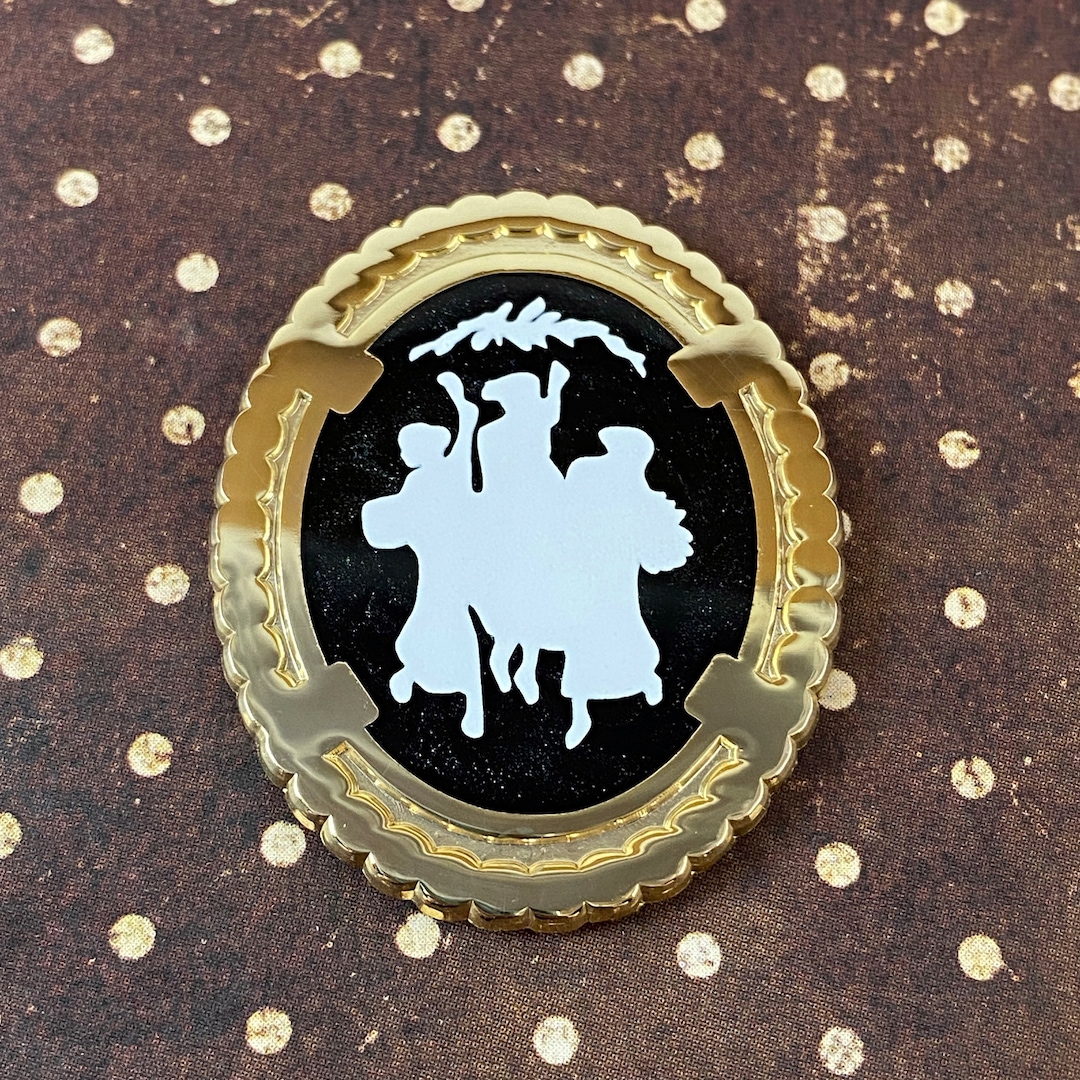 Agatha’s Pendant - 1.5” Tall Gold Plated Enamel Pin - Witch, Magic ...