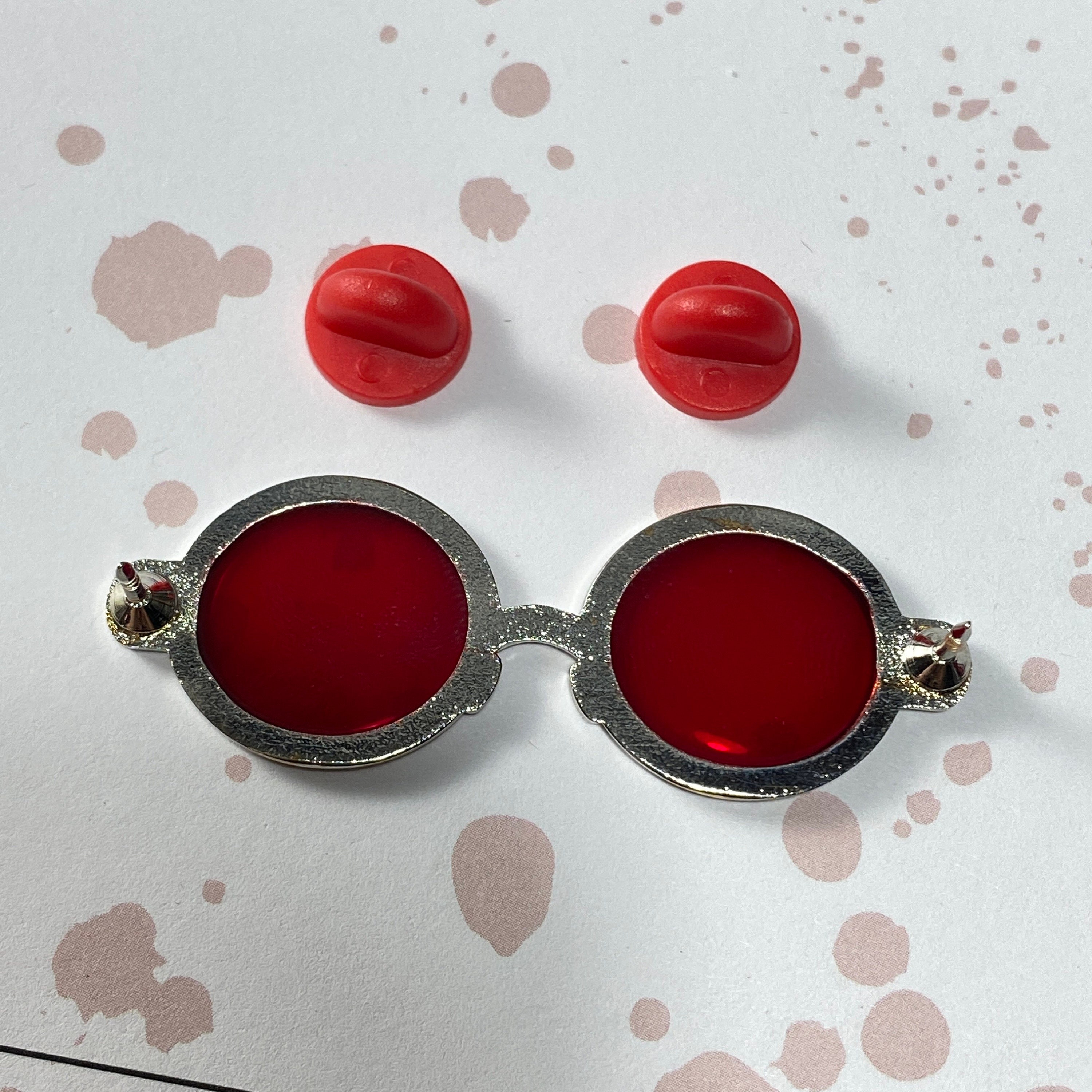 Daredevil Matt's Red Glasses Stained Glass Enamel - Etsy