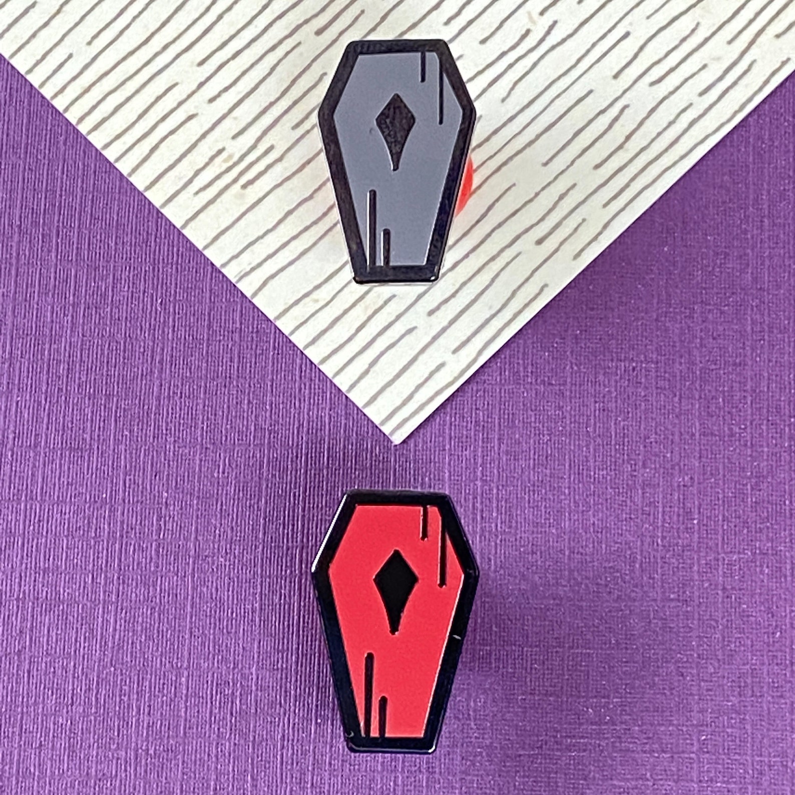 Gothic Vampire Coffin Halloween Hard Enamel Pins .75 - Etsy