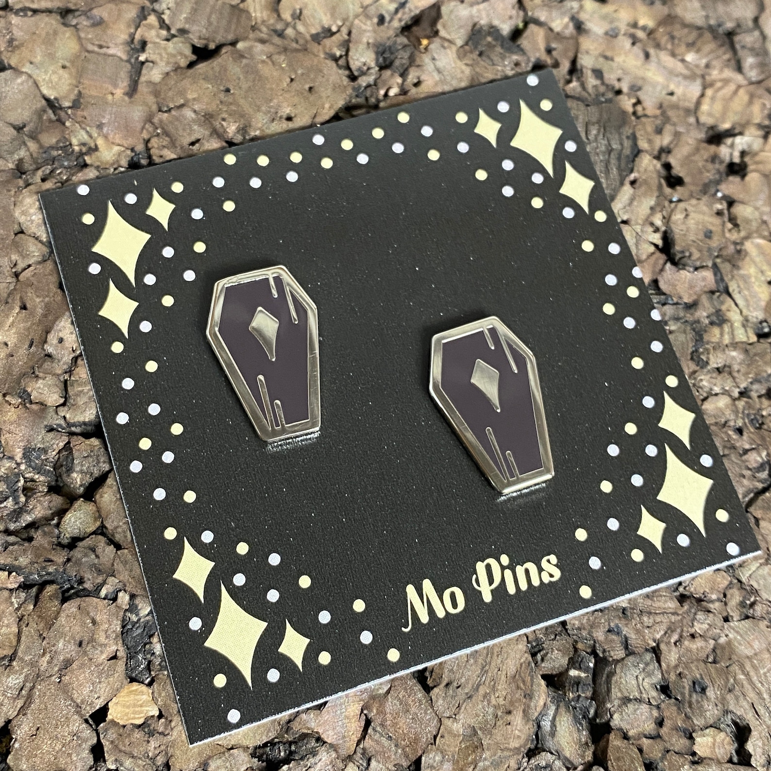 Silver Gothic Vampire Coffin Halloween Hard Enamel Pins - Etsy