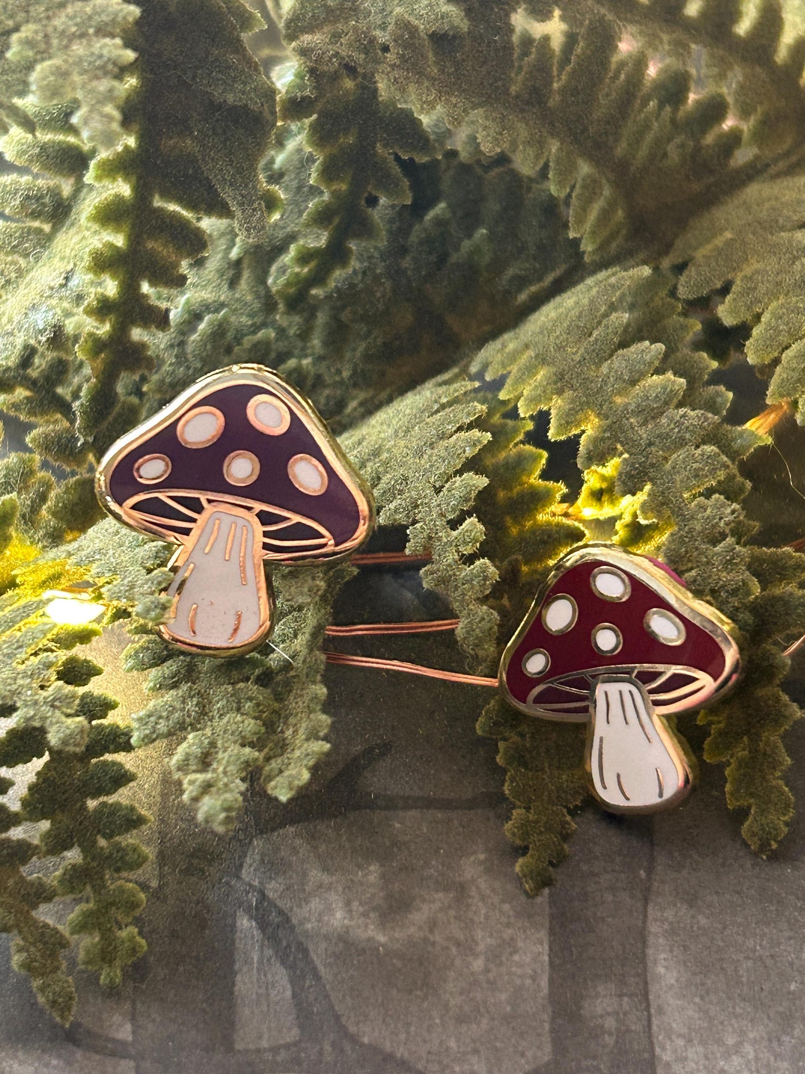 Mushroom Enamel Pin Set: Cottagecore Witchy Lapel Pins - Etsy