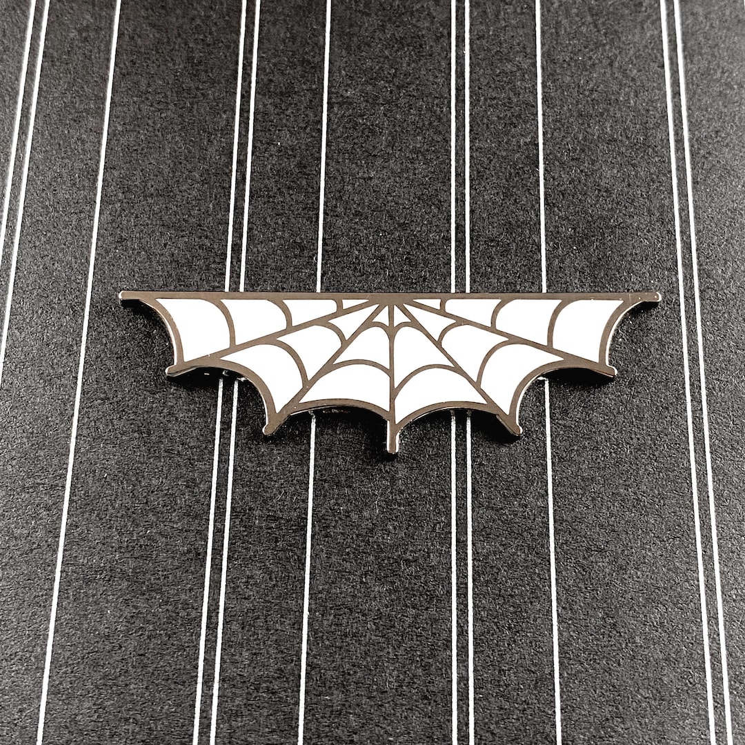 Halloween Spiderweb Enamel Pin - 2" Wide, Spooky, Pocket Pin - Etsy
