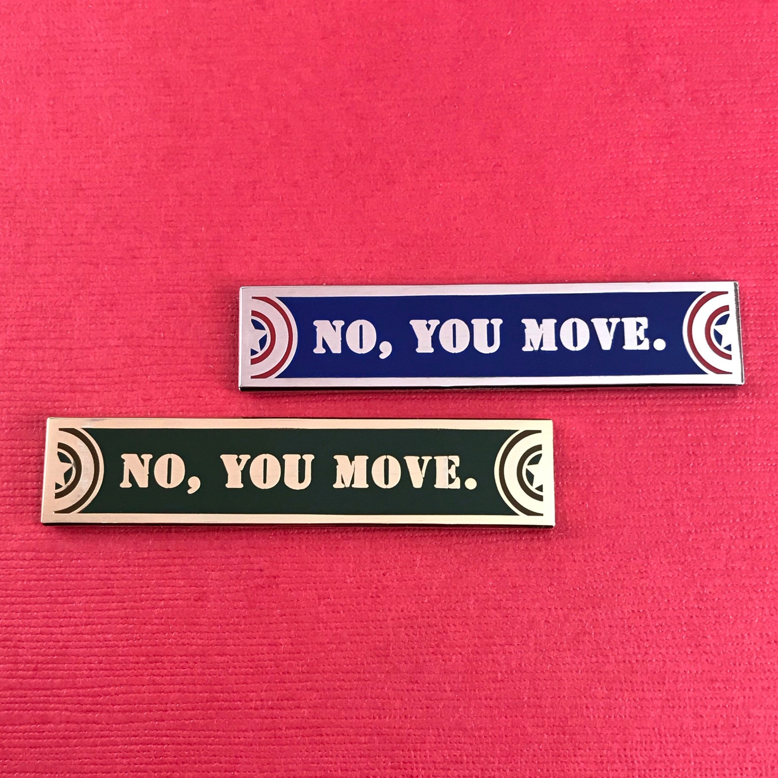 No, You Move - Captain America, Peggy Carter Quote Pin - 2" Wide - Etsy
