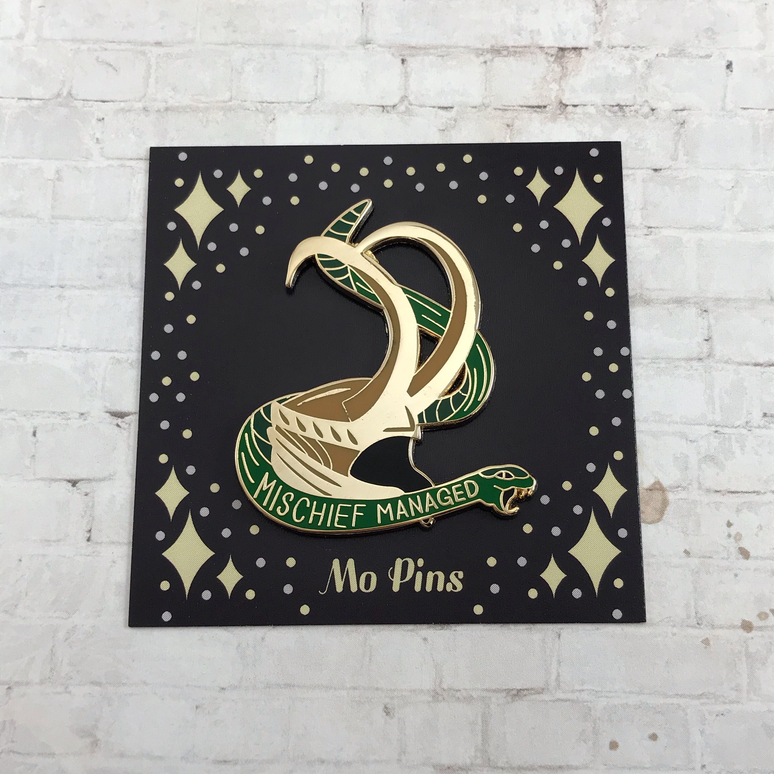 Loki Helmet and Snake 1.75 Enamel Pin Gold Plated - Etsy