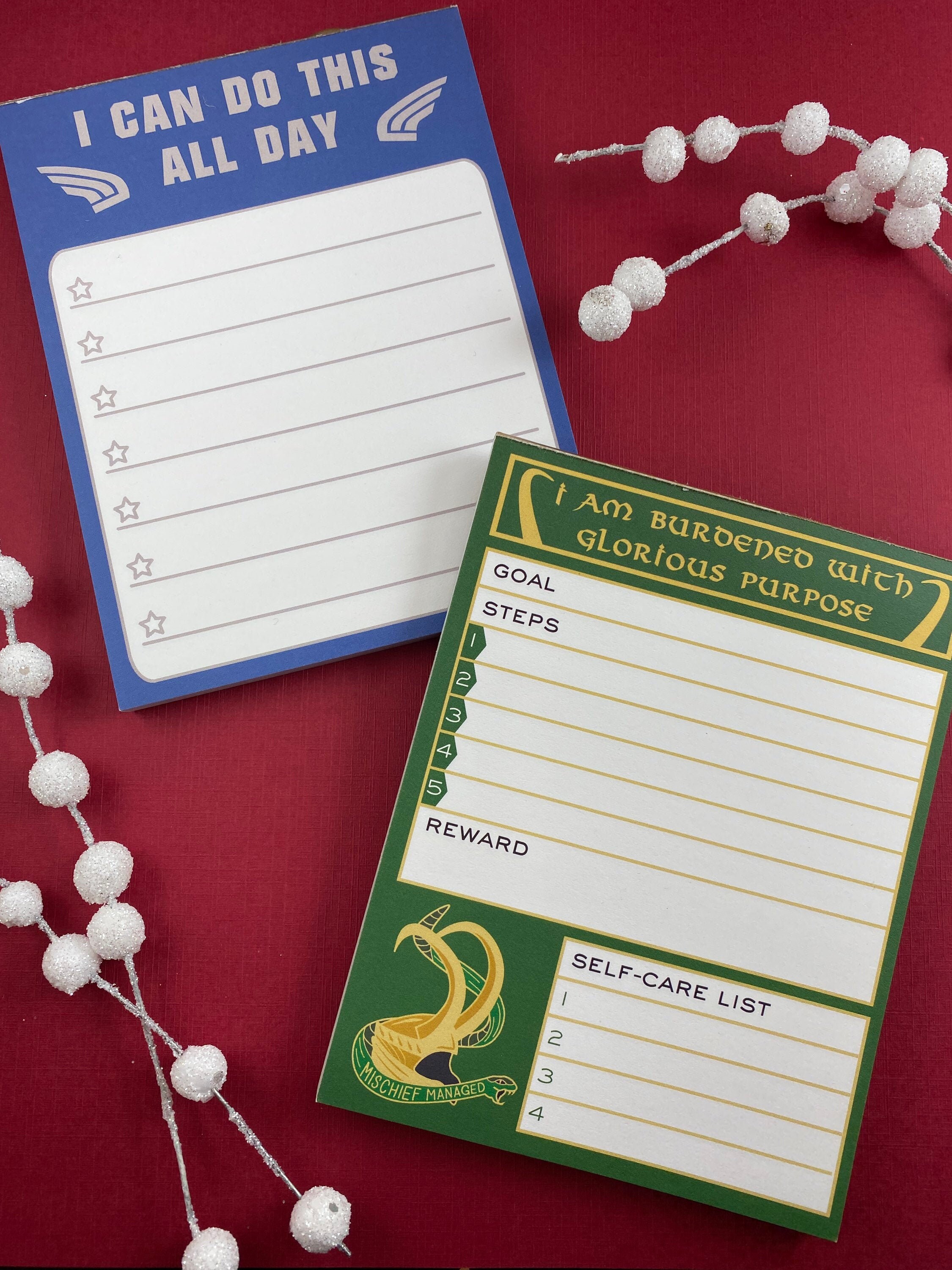 Notepads Fun and Nerdy To-do List Self-care Note Taking | Etsy