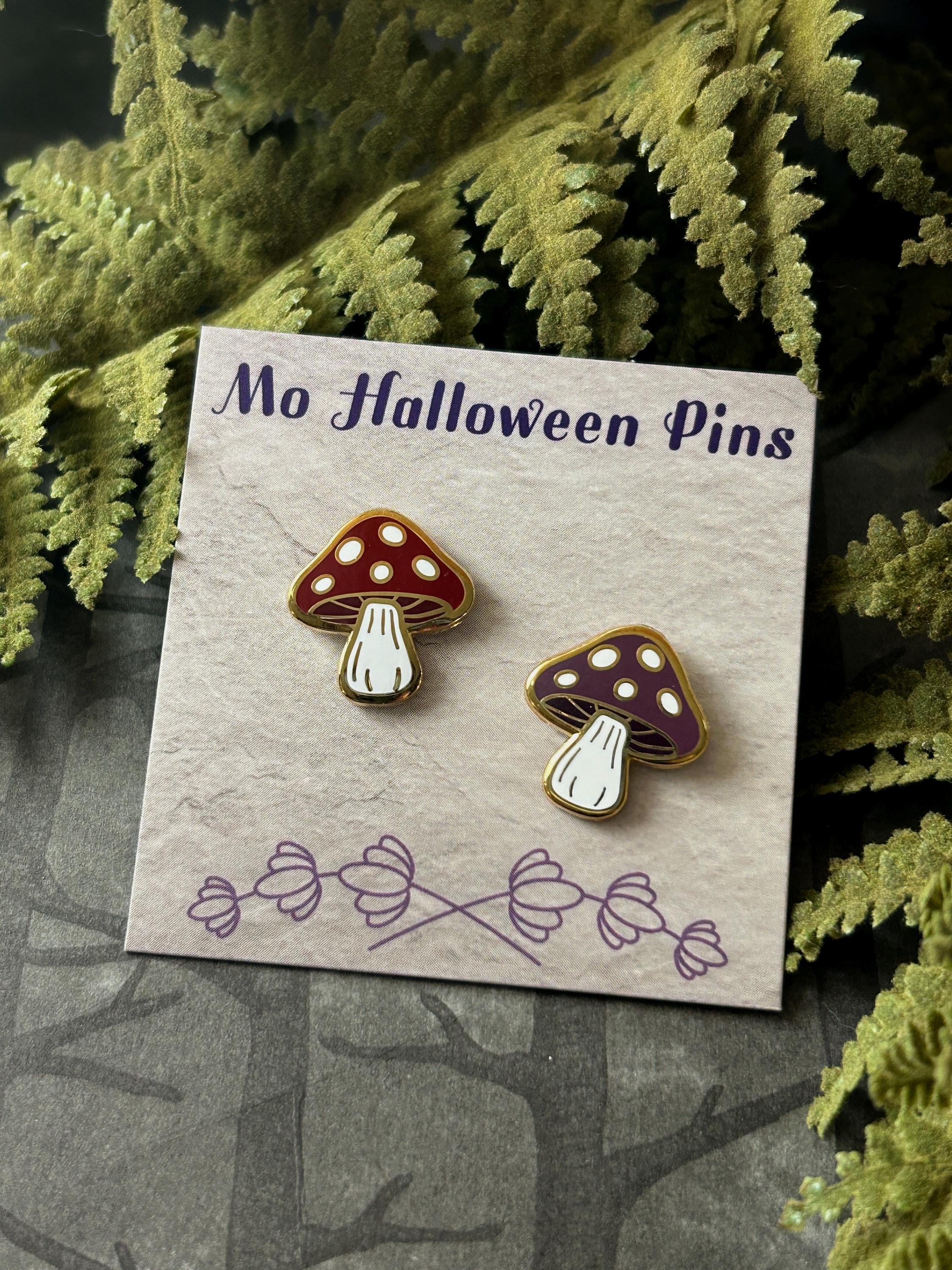 Mushroom Enamel Pin Set: Cottagecore Witchy Lapel Pins - Etsy