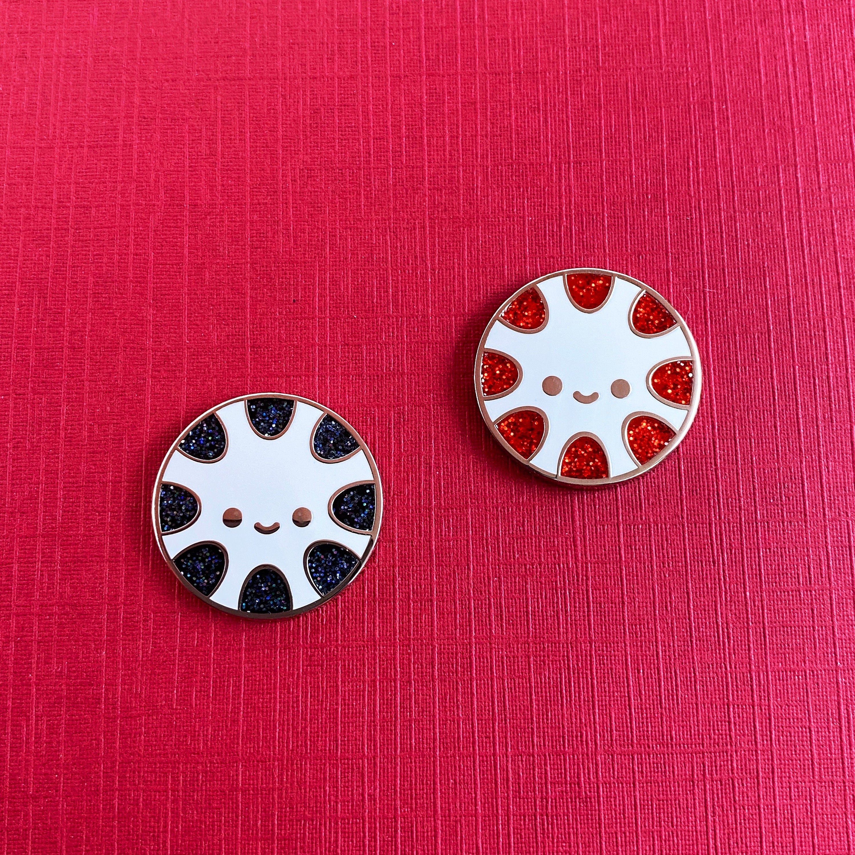 Percival the Peppermint Enamel Pin - .75" Hard Enamel Glitter Filled ...