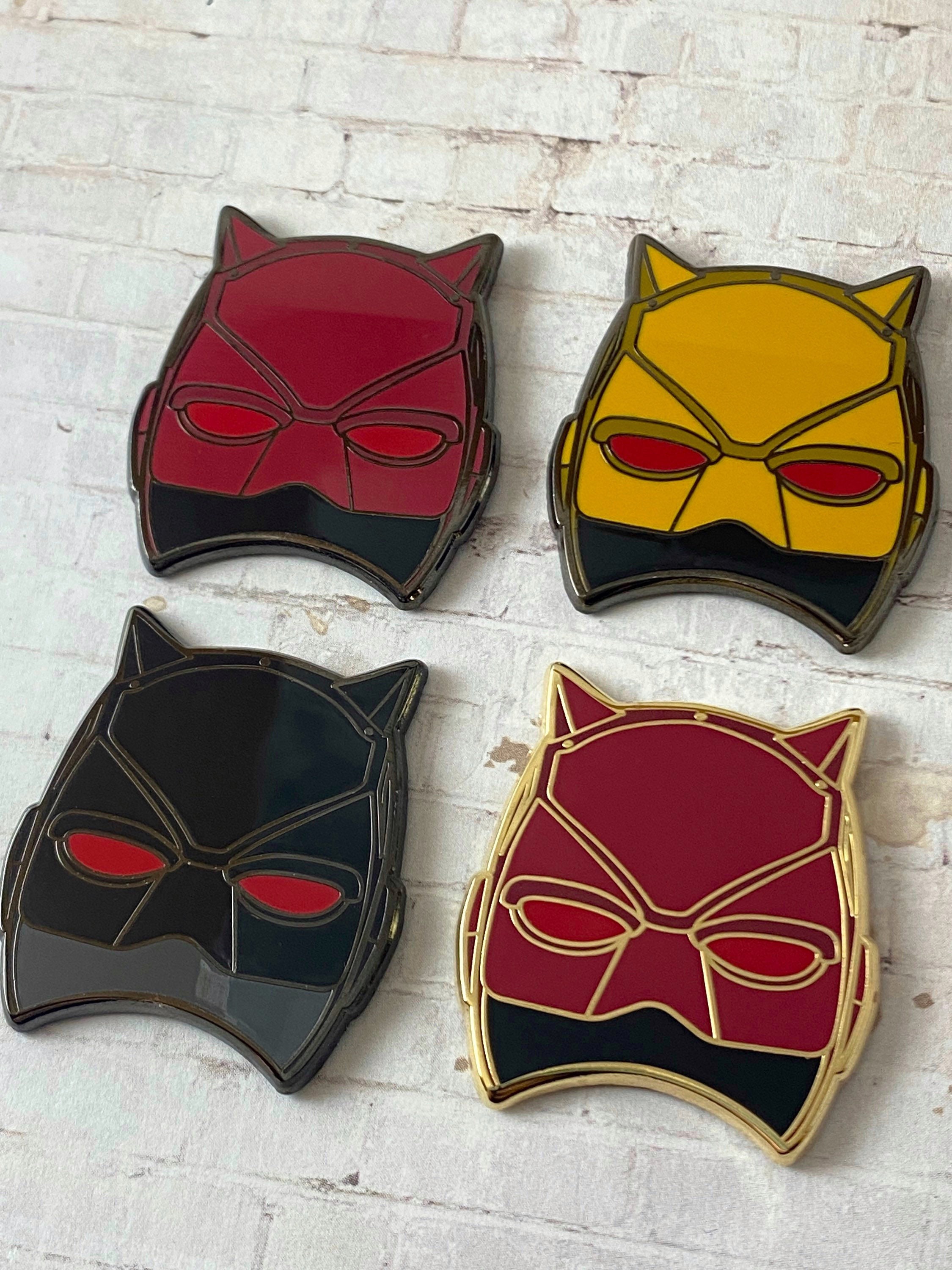 Daredevil Mask 1.5 Enamel Pin Black Nickel OR Gold - Etsy